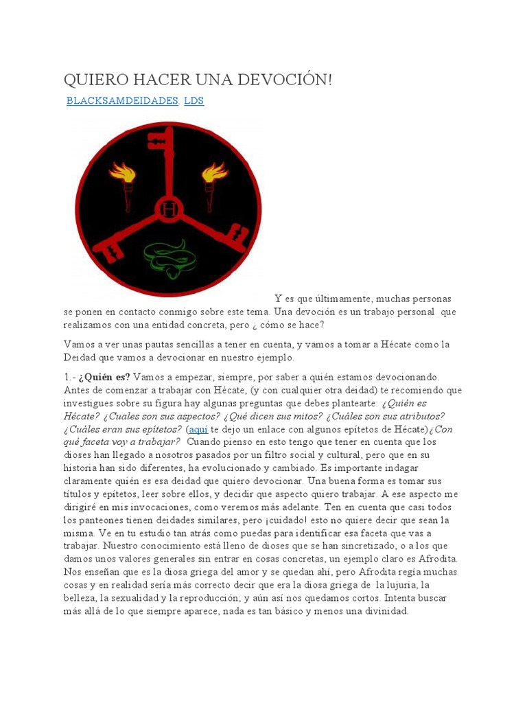 Como Hacer Una Devoción | PDF | Rituales | Divinidad