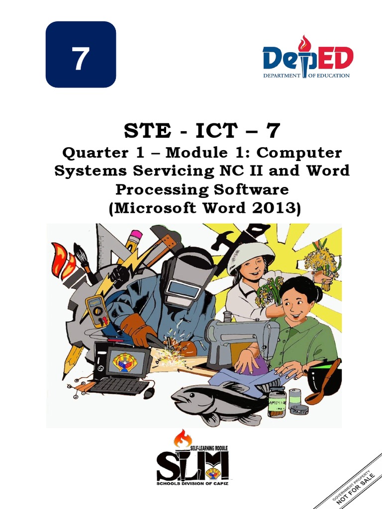 Ste Grade-7 SLM Word | PDF | Microsoft Word | Window (Computing)