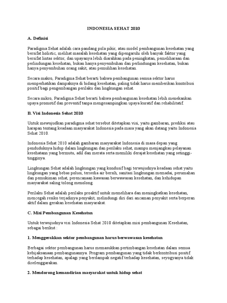 Indonesia Sehat 2010 Pdf