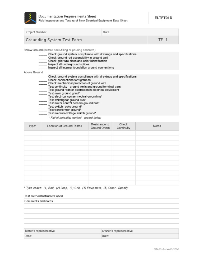Ground - System - Test FORM | PDF | Electrical Equipment | Engineering