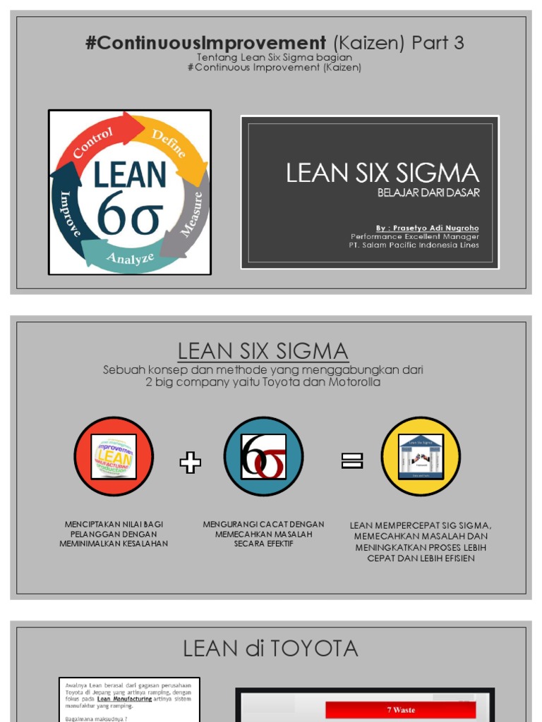 Continuous Improvement - Lean Six Sigma | PDF
