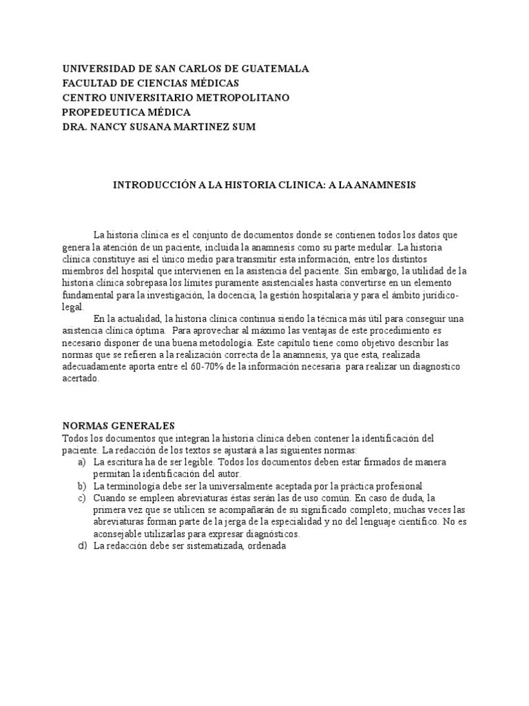 Doc. Introduccion A La Anamnesis | PDF | El embarazo | Asma