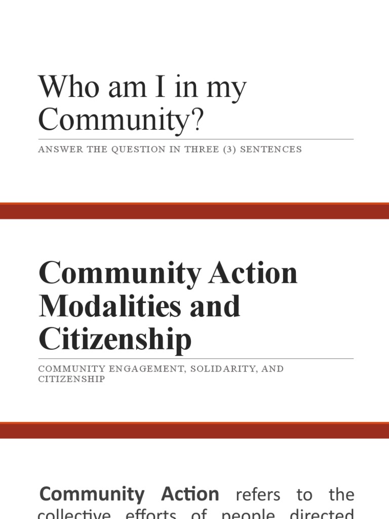 Lesson 5 Forms of Community Engagement That Contribute To Community ...