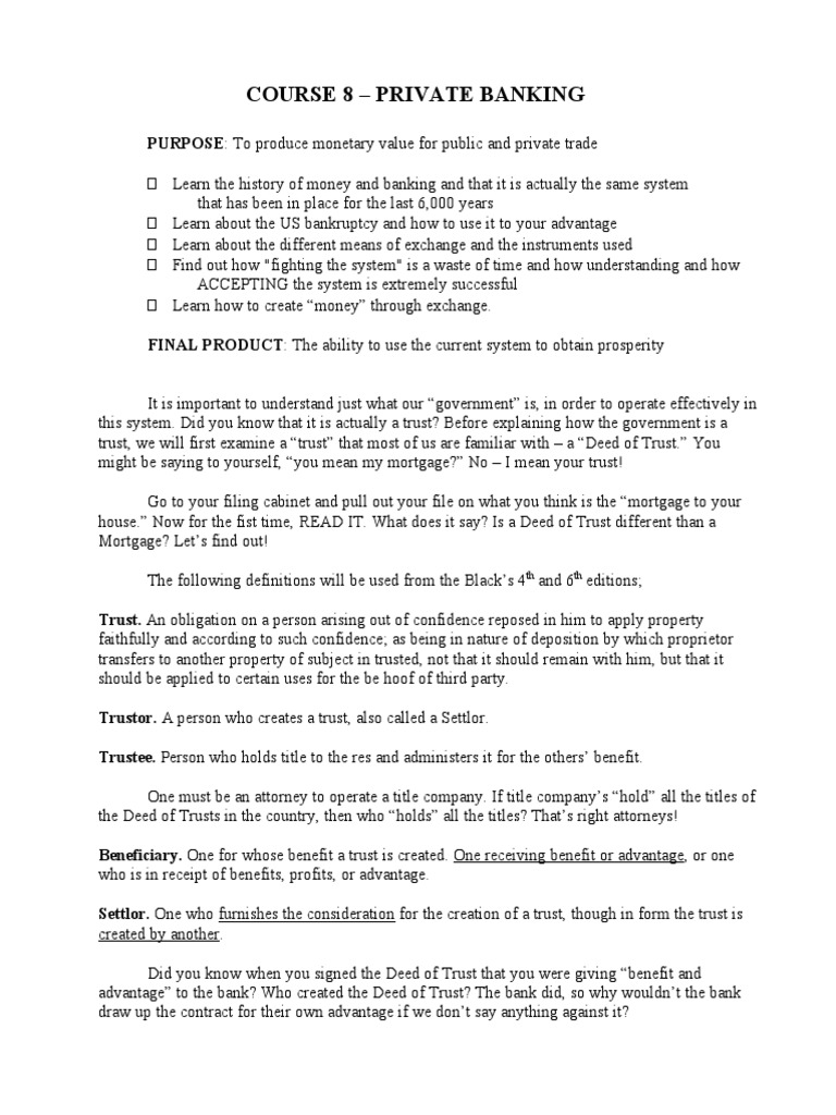 8 Private Banking | PDF | Negotiable Instrument | Mortgage Law