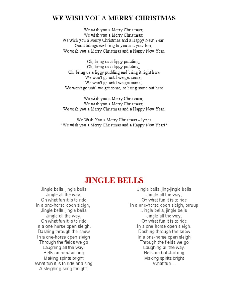 We Wish You A Merry Christmas | PDF | Christmas Music | Observances