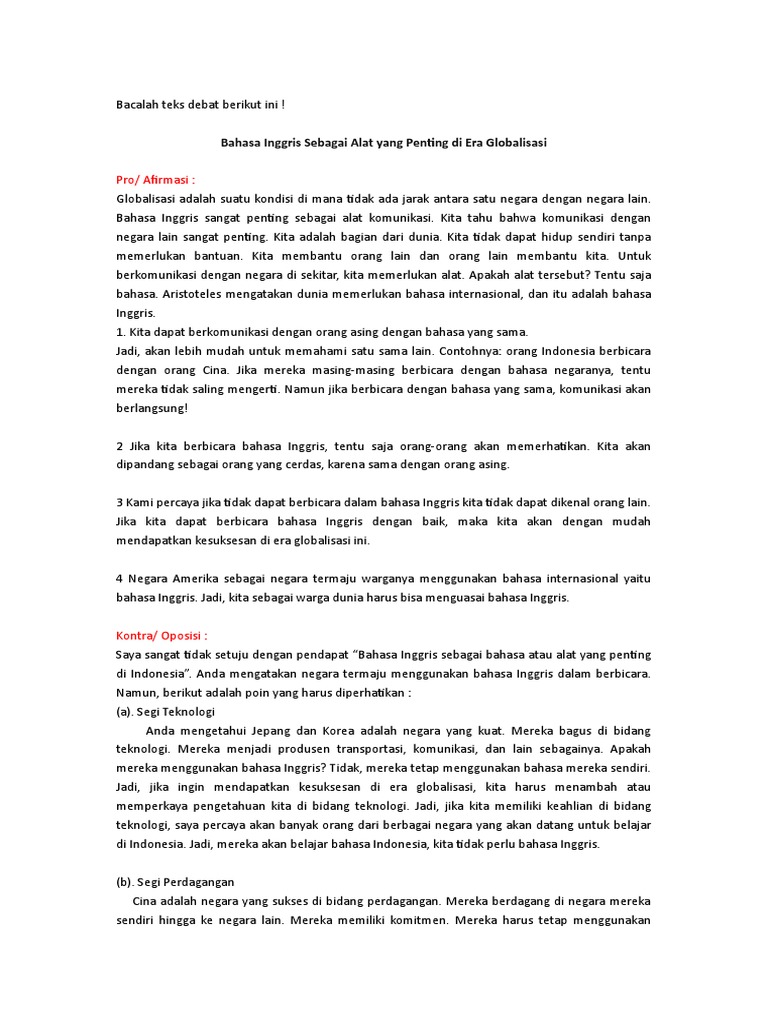 Latihan Teks Debat | PDF