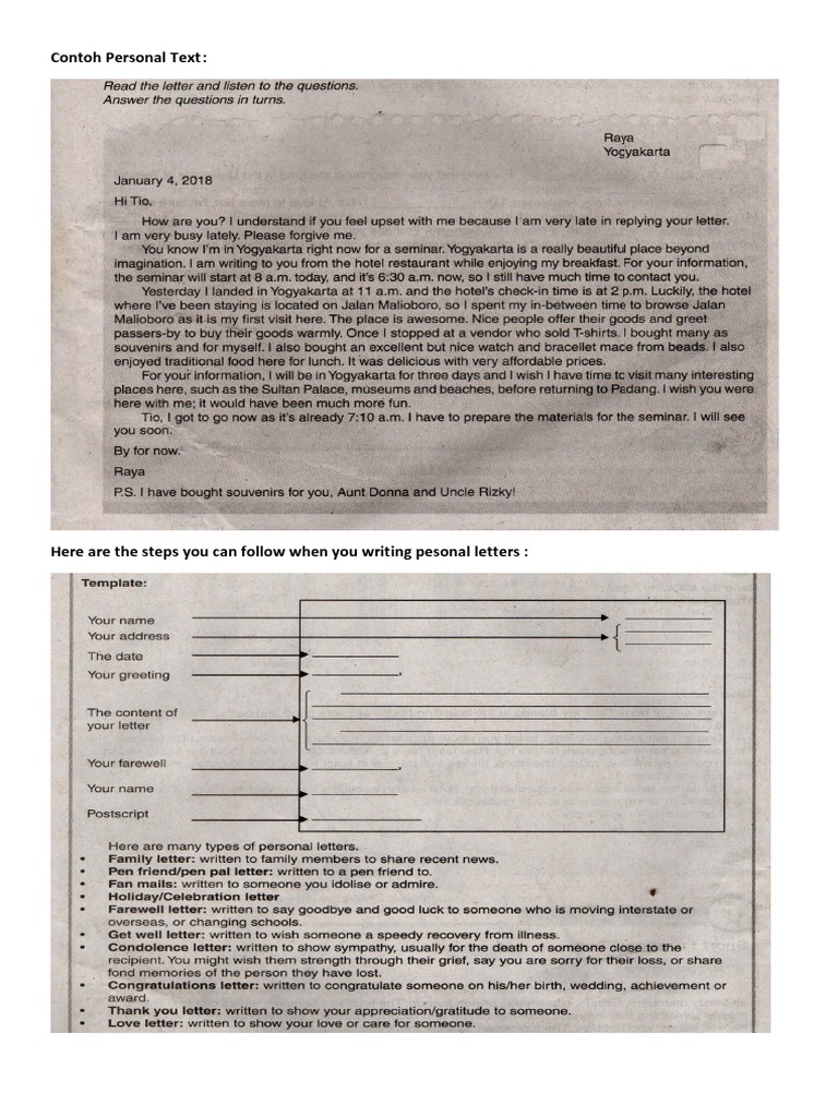 Contoh Personal Text Dan Soal | PDF
