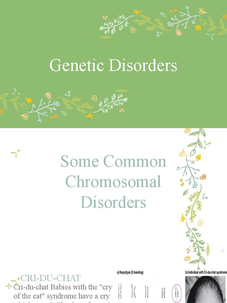 Common Genetic and Chromosomal Disorders | PDF | Diseases And Disorders ...
