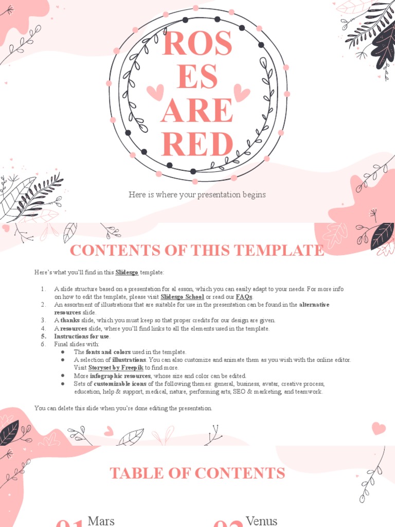 Roses Are Red by Slidesgo | PDF | Solar System | Planets