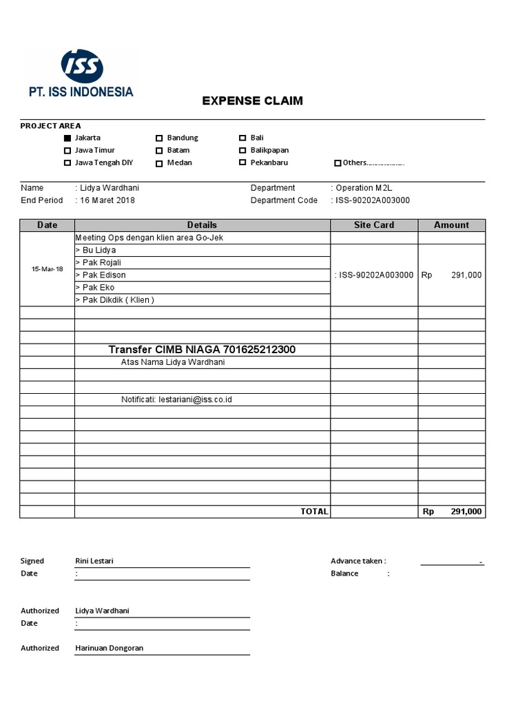 Expense Claim Form Submission | PDF | Business