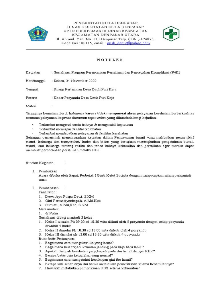 Format Notulen | PDF