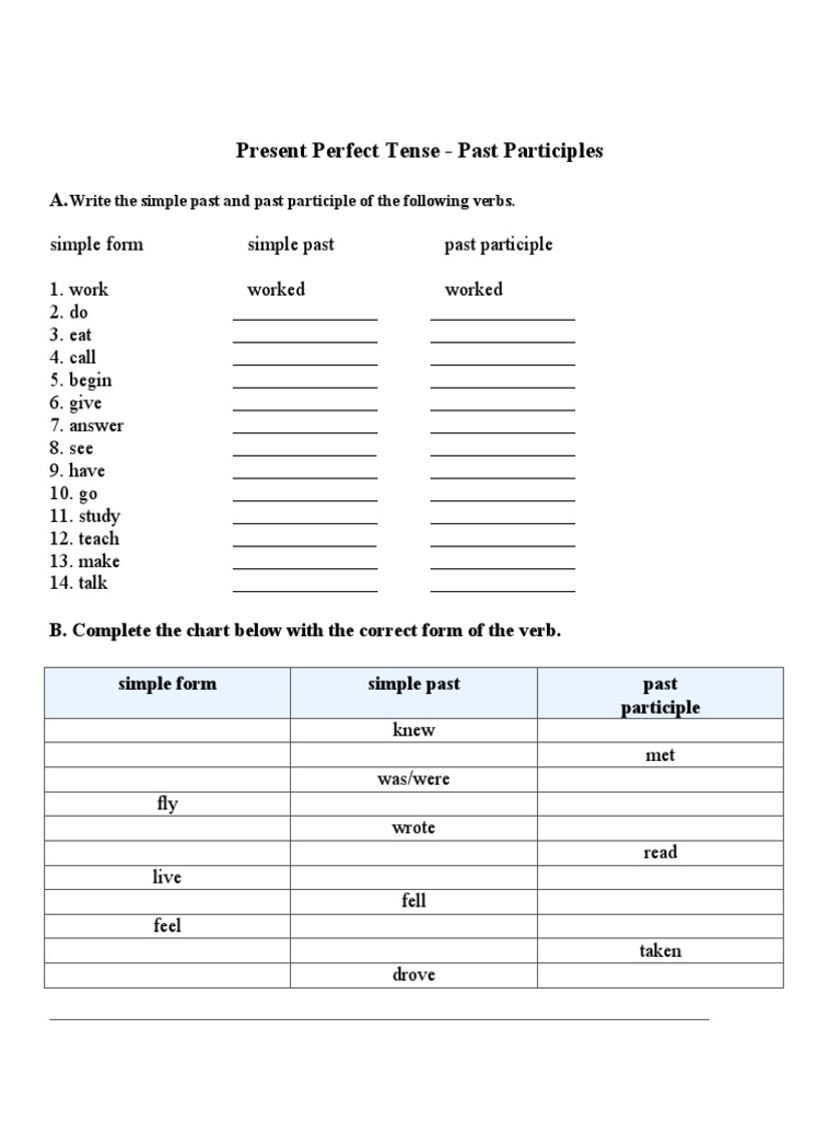 Present-Perfect To Send | PDF | Verb | Grammatical Tense