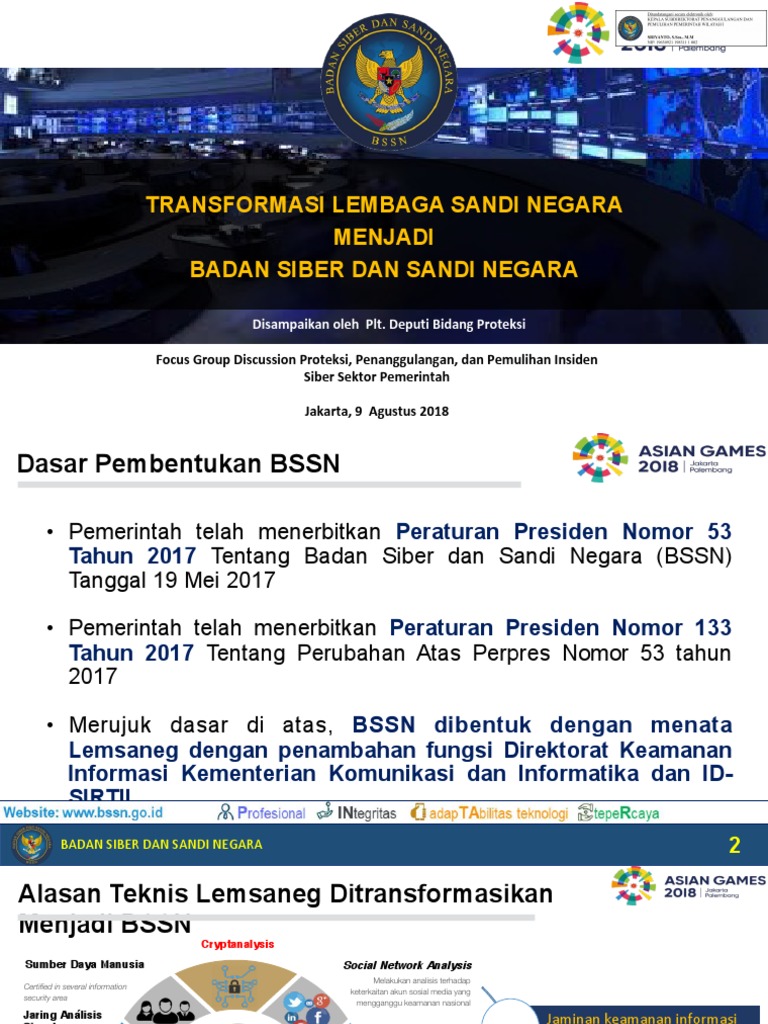 Transformasi Lemsaneg Menjadi BSSN Signed | PDF