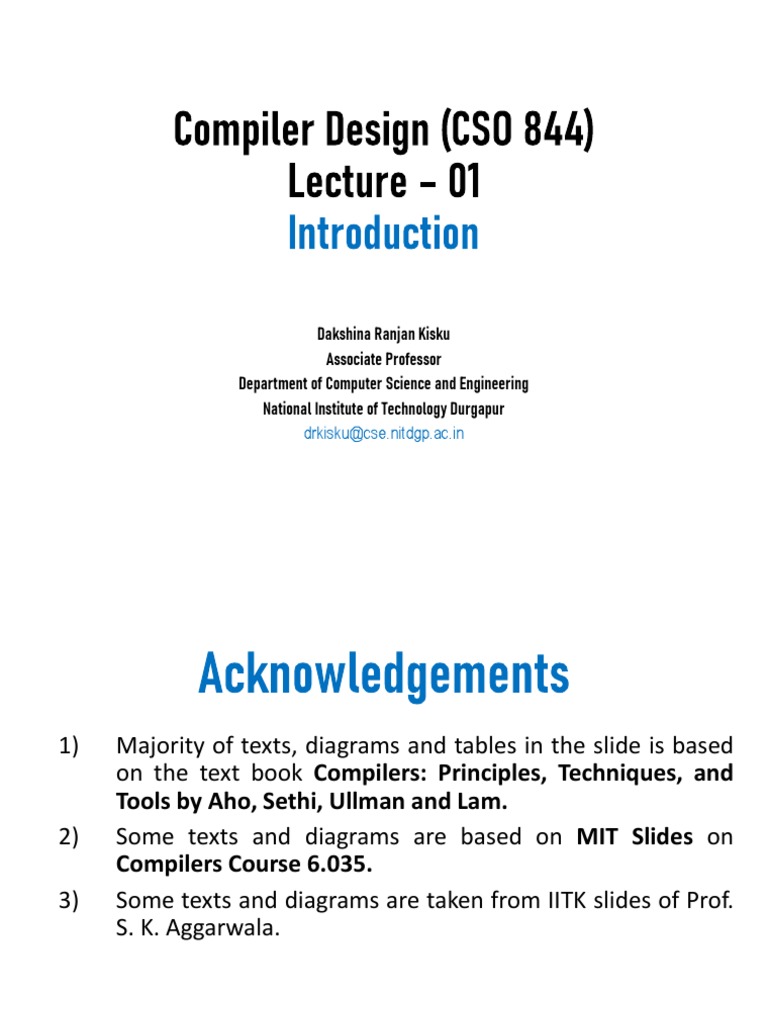 Dakshina Ranjan Kisku Associate Professor Department of Computer Science and Engineering ...