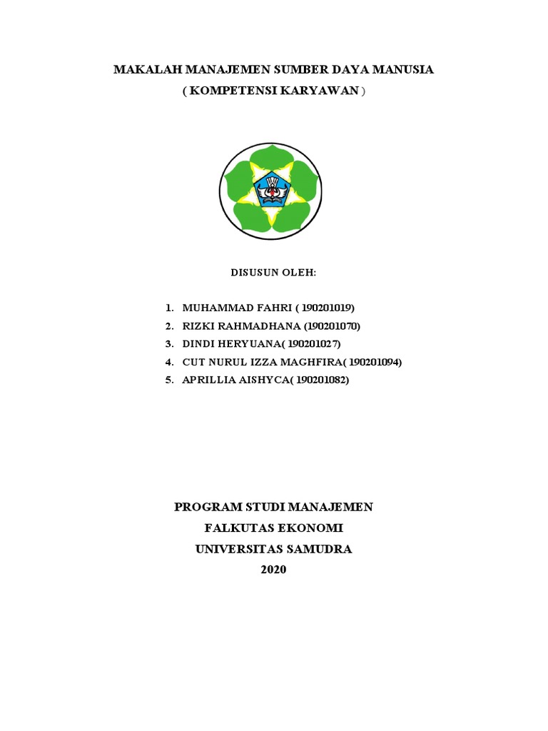 Makalah Manajemen Sumber Daya Manusia | PDF