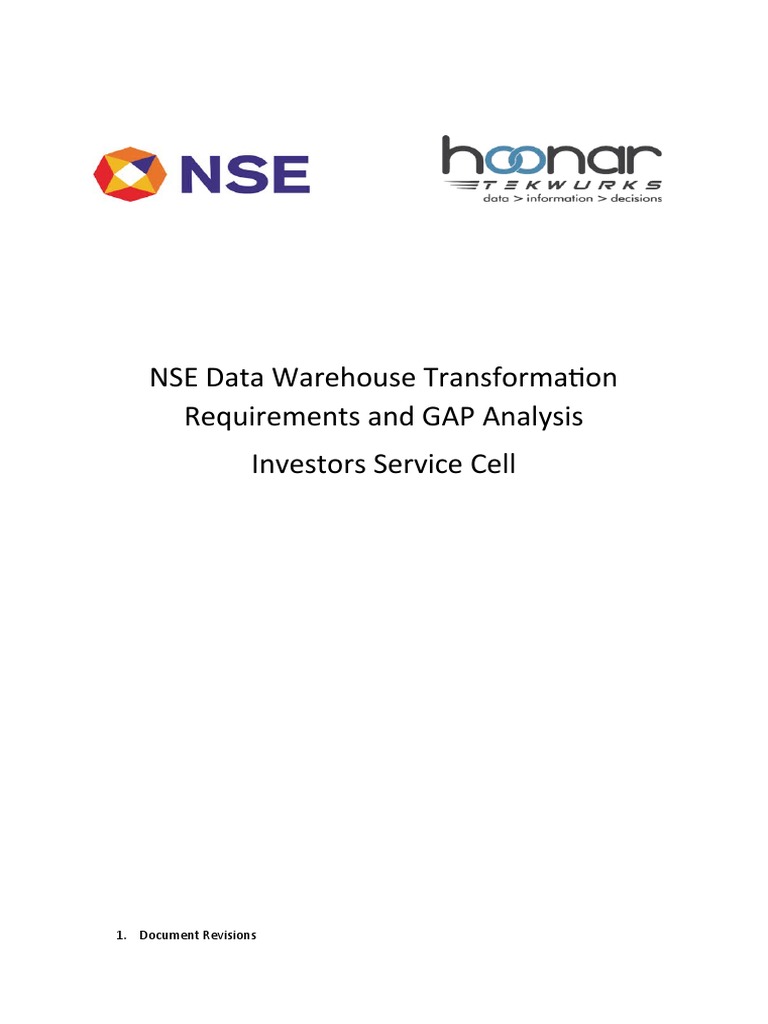 ISC - Investor Service Cell DW BI Requirement and GAP Analysis Study | PDF | Data Warehouse ...