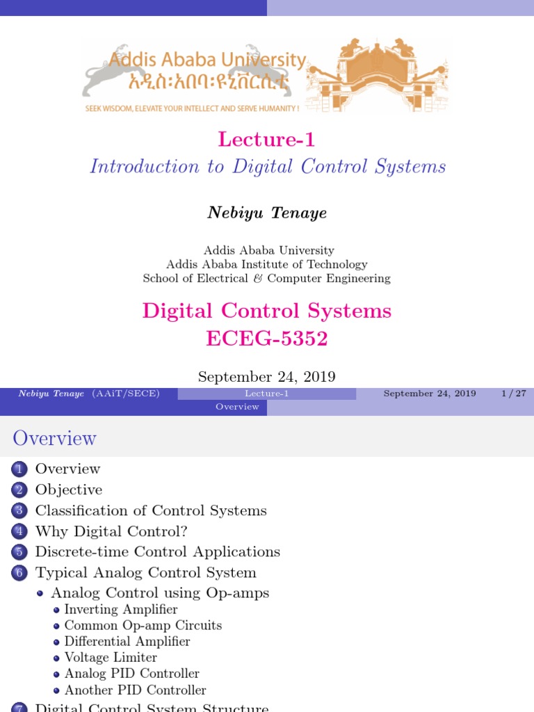 DCS Lecture 1 | PDF | Control System | Operational Amplifier