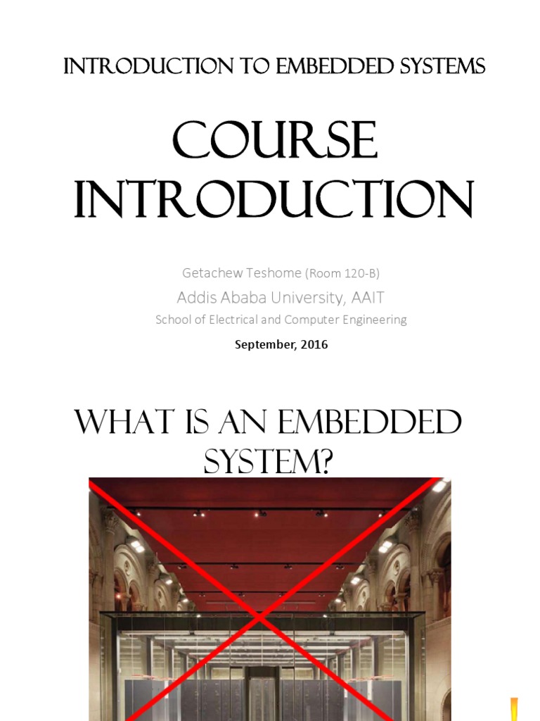 Lecture 1 - Introduction Embedded Systems | PDF | Embedded System ...