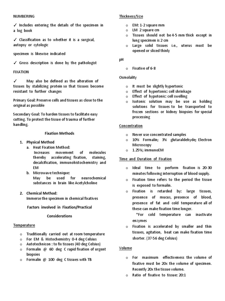 Histology Reviewer | PDF | Fixation (Histology) | Histology