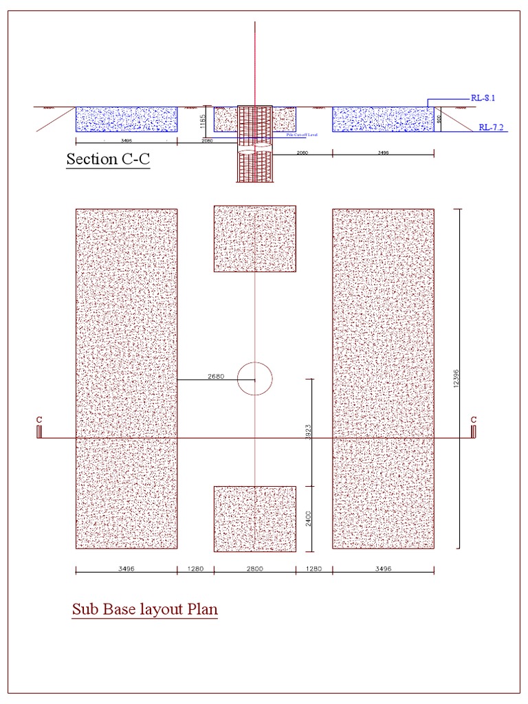 Section C-C: Sub Base Layout Plan | PDF | Technology & Engineering
