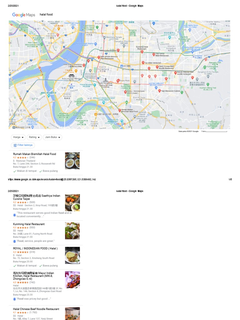 Halal Food - Google Maps | PDF | Eating Behaviors Of Humans | Food And ...