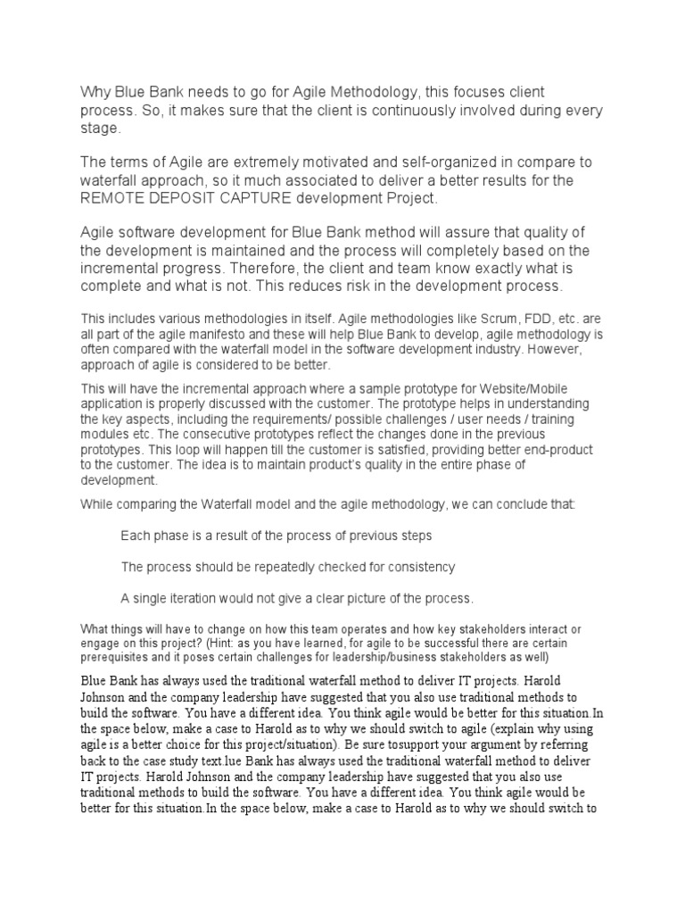 Remote Deposit Capture Project Agile | PDF | Agile Software Development ...