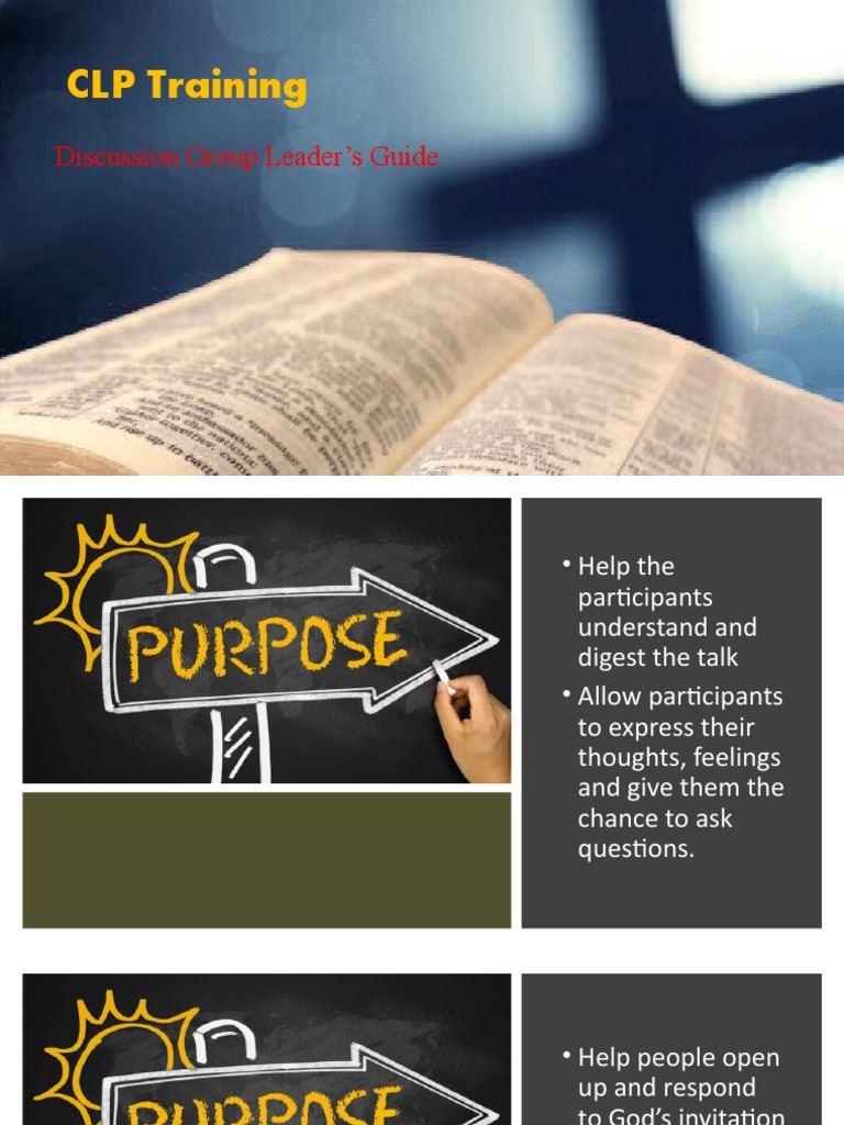 CLP Training: Discussion Group Leader's Guide | PDF | Career & Growth