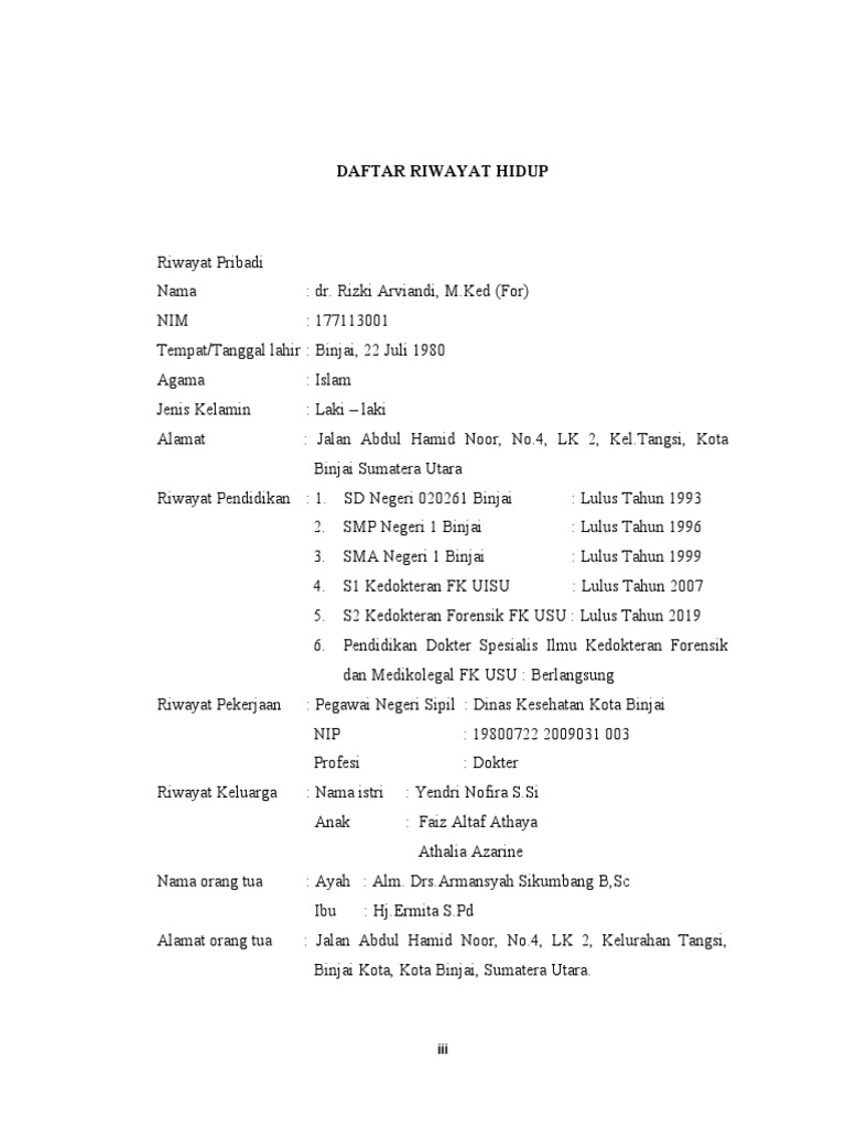 CV dr. Rizki Arviandi | PDF | Pengembangan Diri | Gaya Hidup