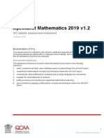 QCAA Methods IA2 Sample Exam 2019 | PDF | Mathematics | Logarithm