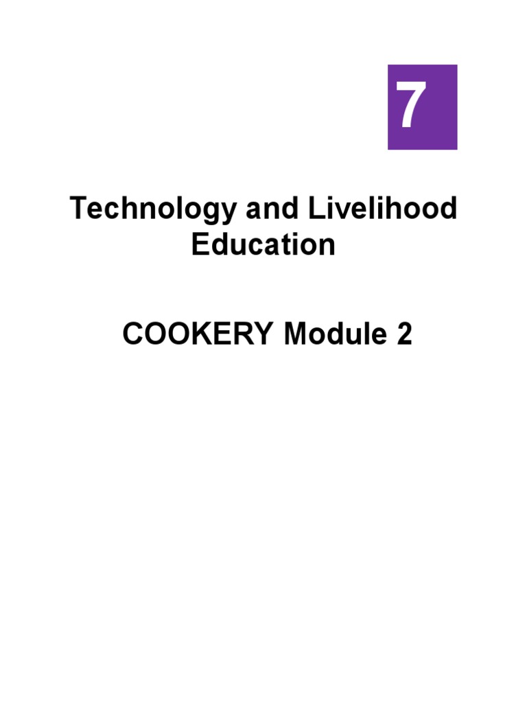Technology and Livelihood Education COOKERY Module 2 | PDF | Frying Pan ...