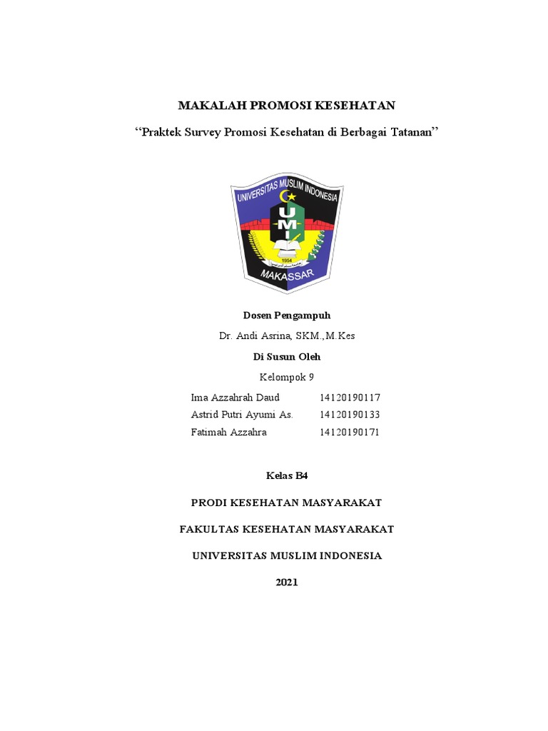 Makalah Promkes KLP 9 Fix | PDF
