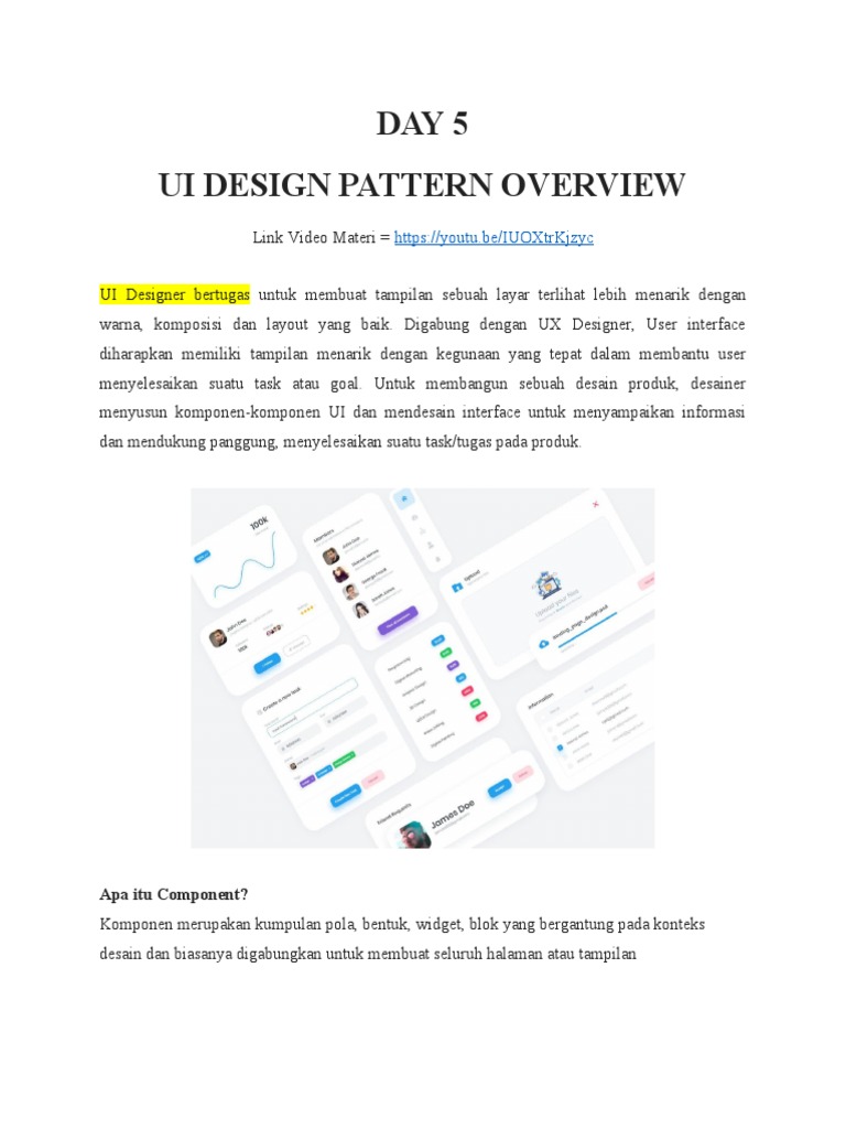 DAY 5 - UI Design Pattern Overview | PDF
