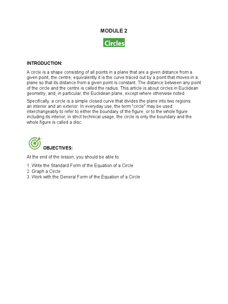 MODULE 4 Analytic Geometry | PDF | Teaching Methods & Materials