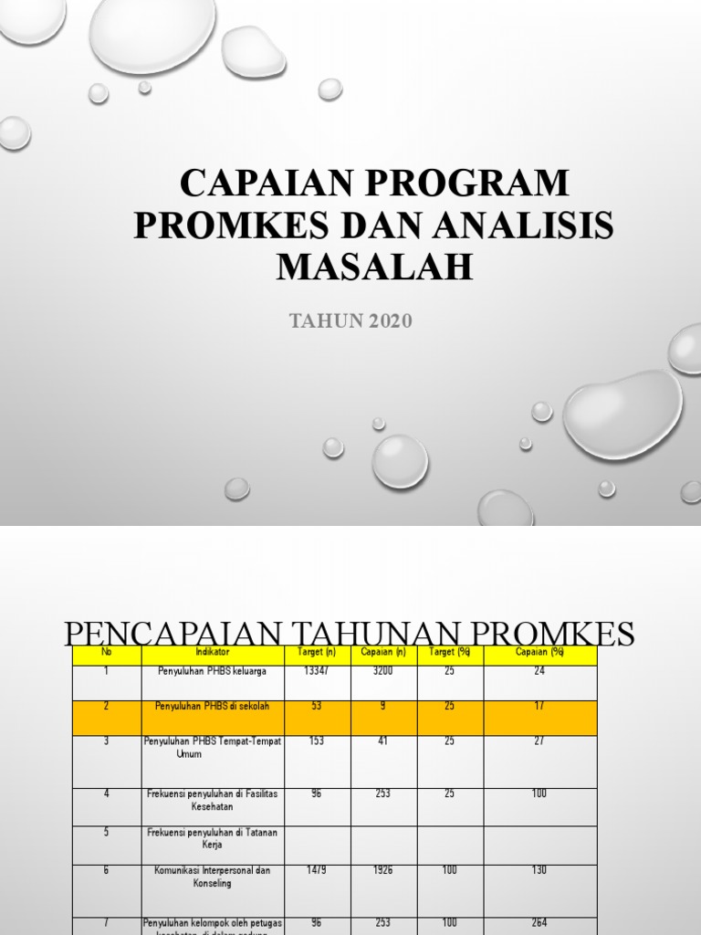 Capaian dan Analisis Promkes 2020 | PDF