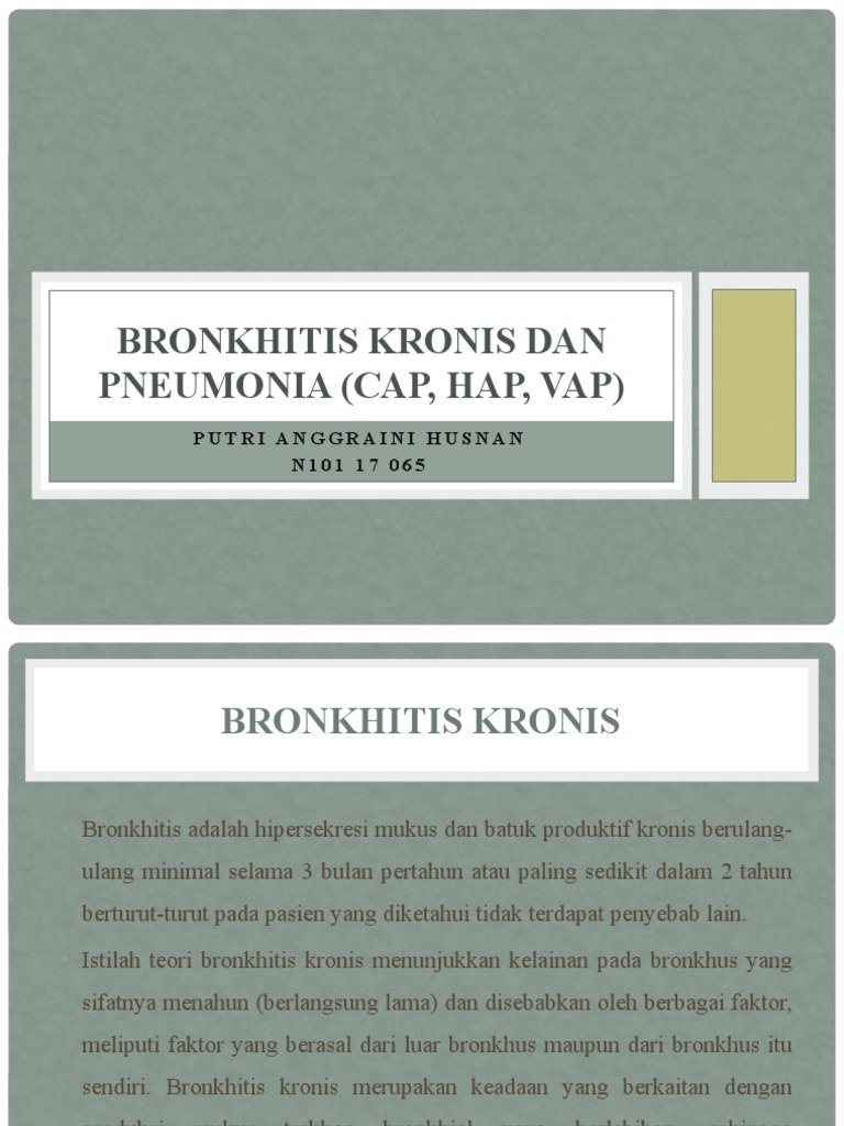 Bronkhitis Dan Pneumonia (Cap, Hap, Vap) | PDF