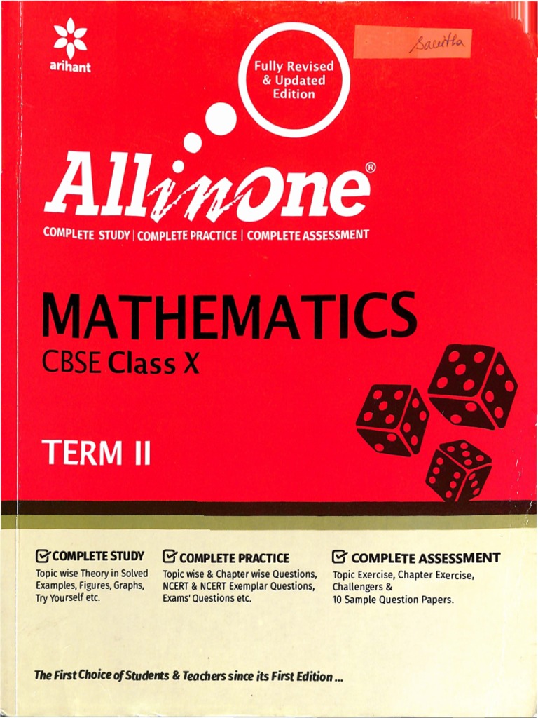 All in One Arihant Maths Term 2 Cbse X | PDF | Educational Assessment ...