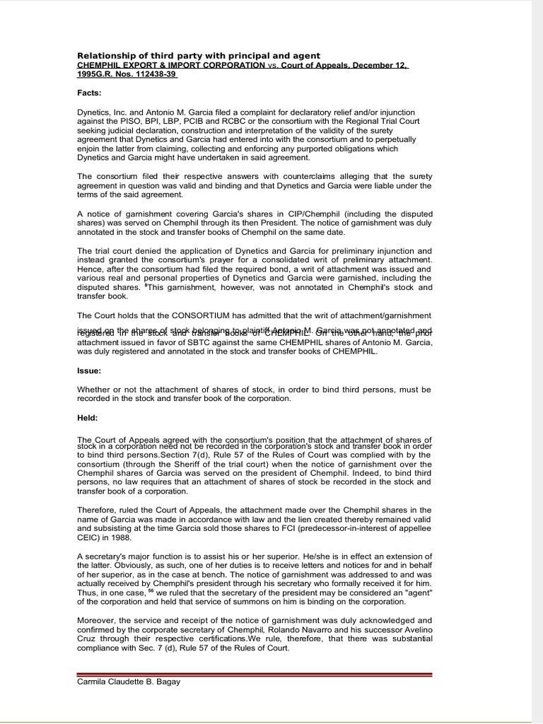Case # 6 Chemphil Vs CA | PDF | Injunction | Common Law