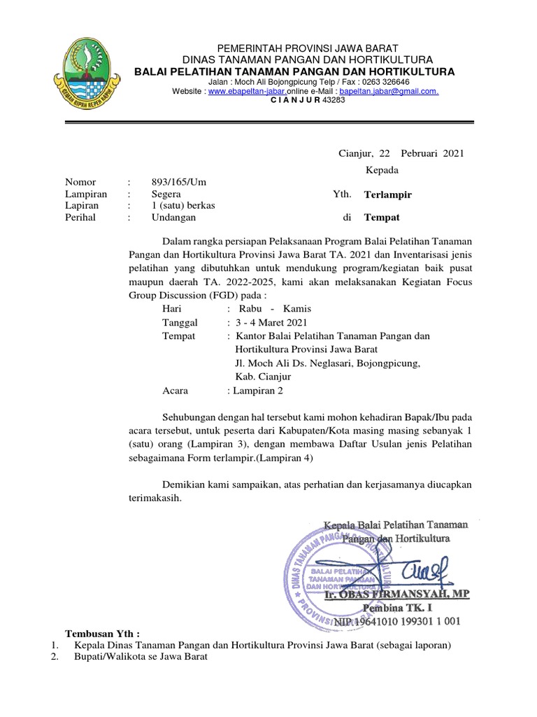 Surat FGD 2021 | PDF