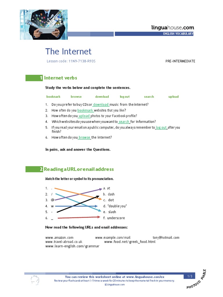 The-Internet Vocabulary | PDF | Internet | Information Technology