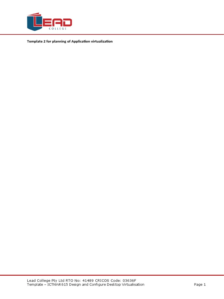 Ctnwk615 Design And Configure Desktop Virtualization Pdf Virtualization Workstation