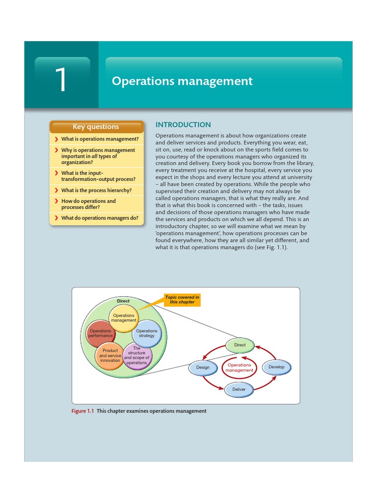 POM - Chapter 1 | Download Free PDF | Operations Management | Customer