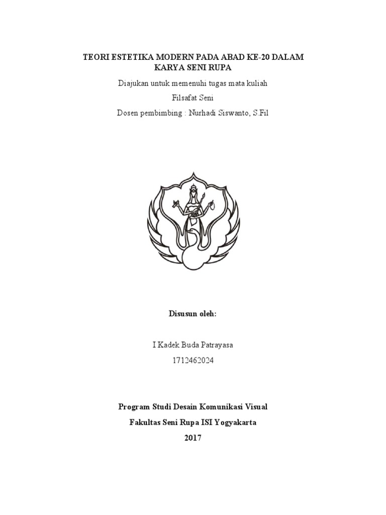 Teori Estetika Modern Pada Abad Ke-20 Dalam Seni Rupa | PDF