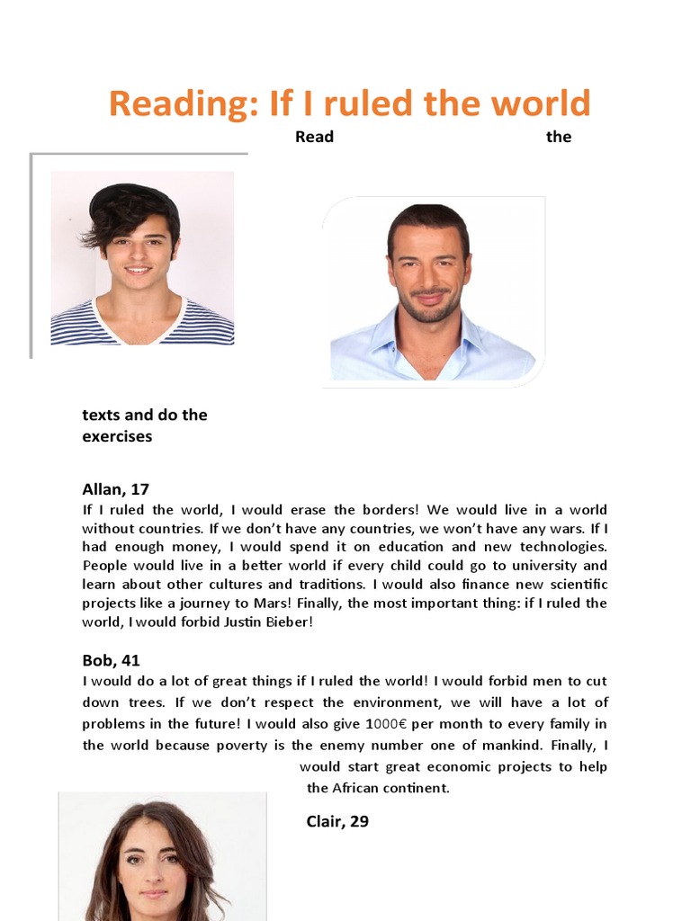 Reading: If I Ruled The World | PDF