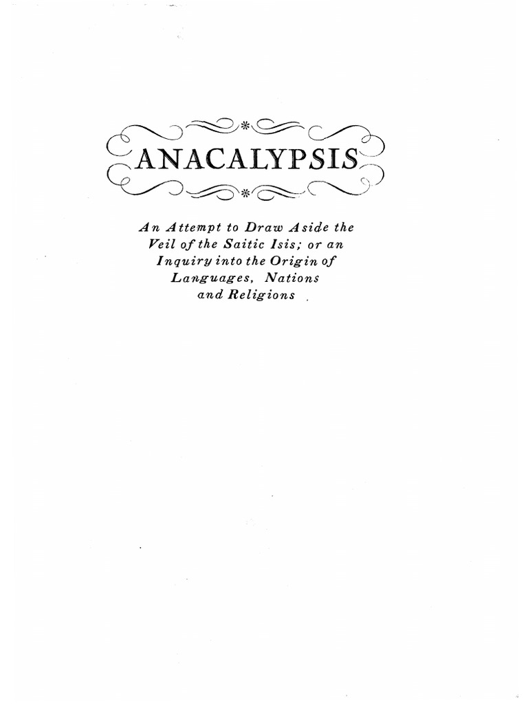 Anacalypsis - V - 2 Godfrey - Higgins 1927 643pgs REL - SML | PDF ...