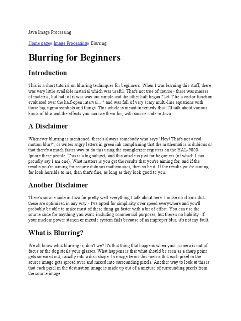 Java Image Processing | PDF | Algorithms | Digital Signal Processing