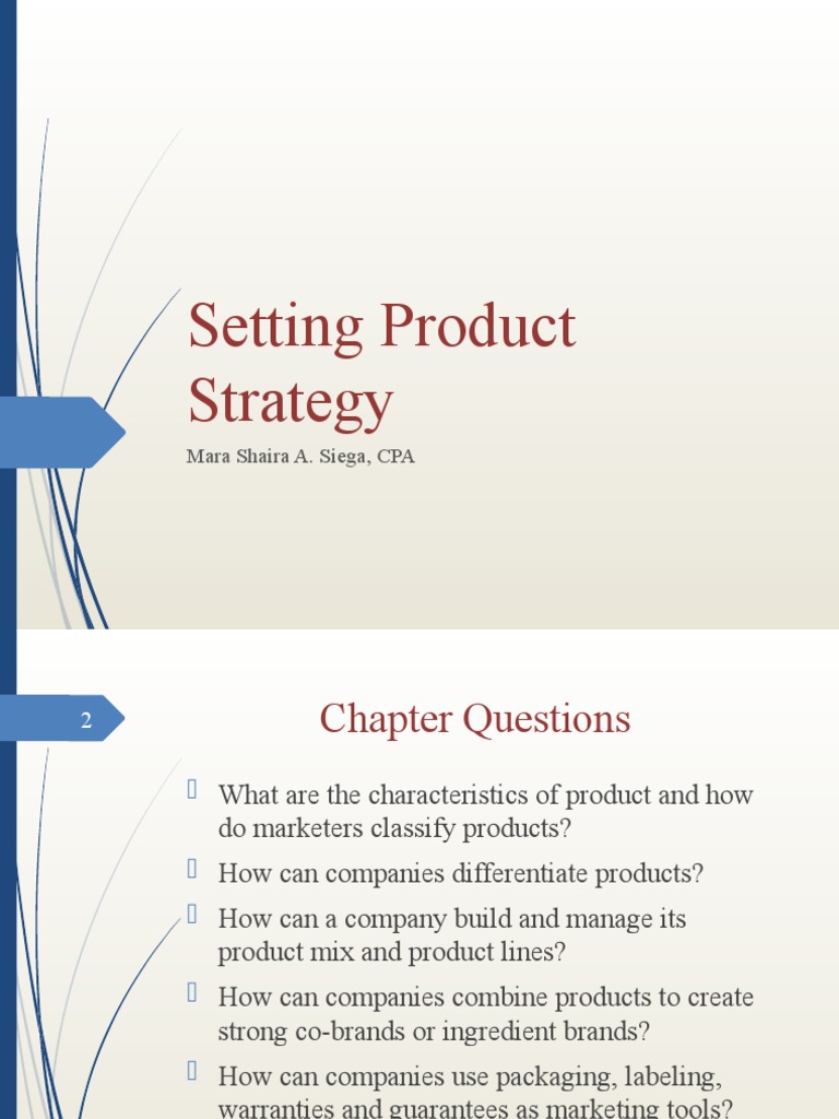 Setting Product Strategy | PDF | Brand | Marketing