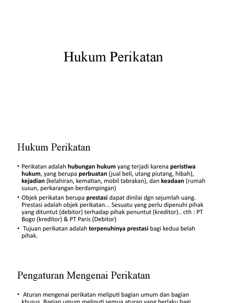 Hukum Perikatan | PDF