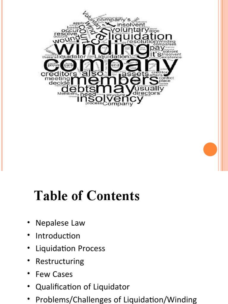 Liquidation of A Company | PDF | Liquidation | Insolvency