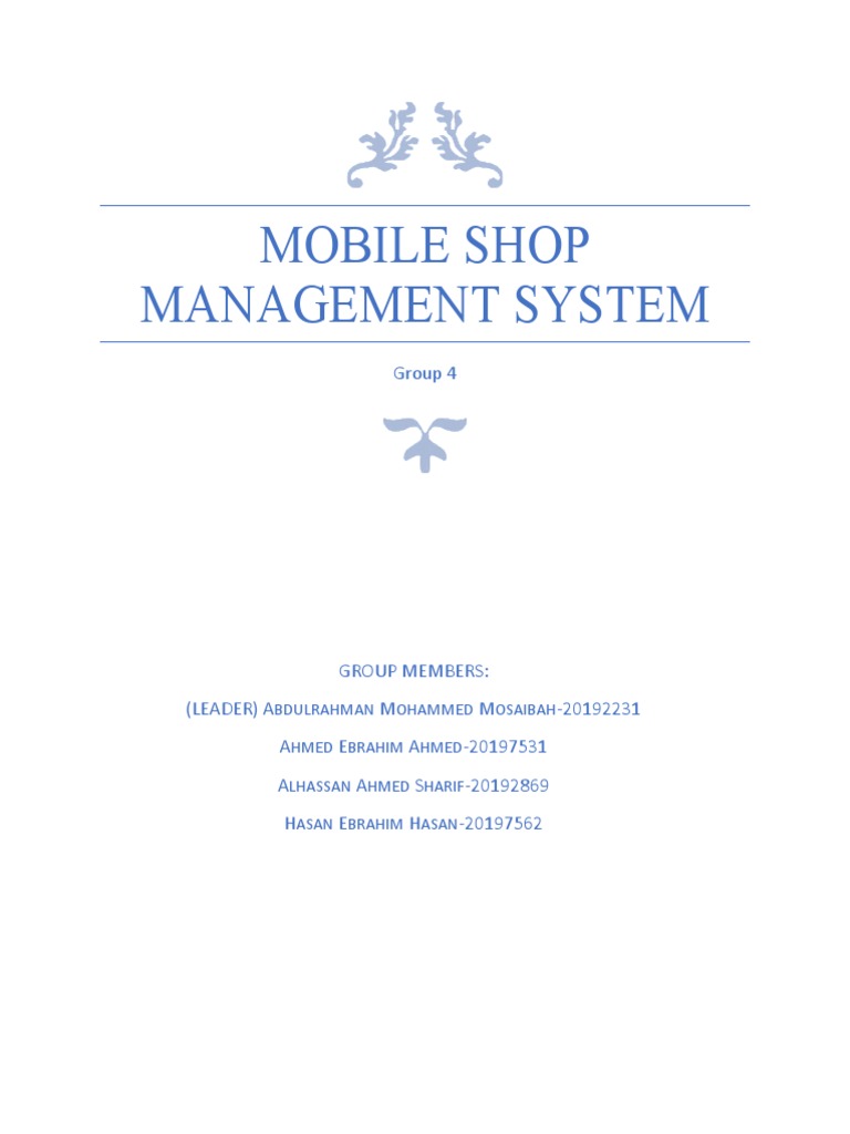 Mobile Shop Management System Overview | PDF | Barcode | Microsoft Windows