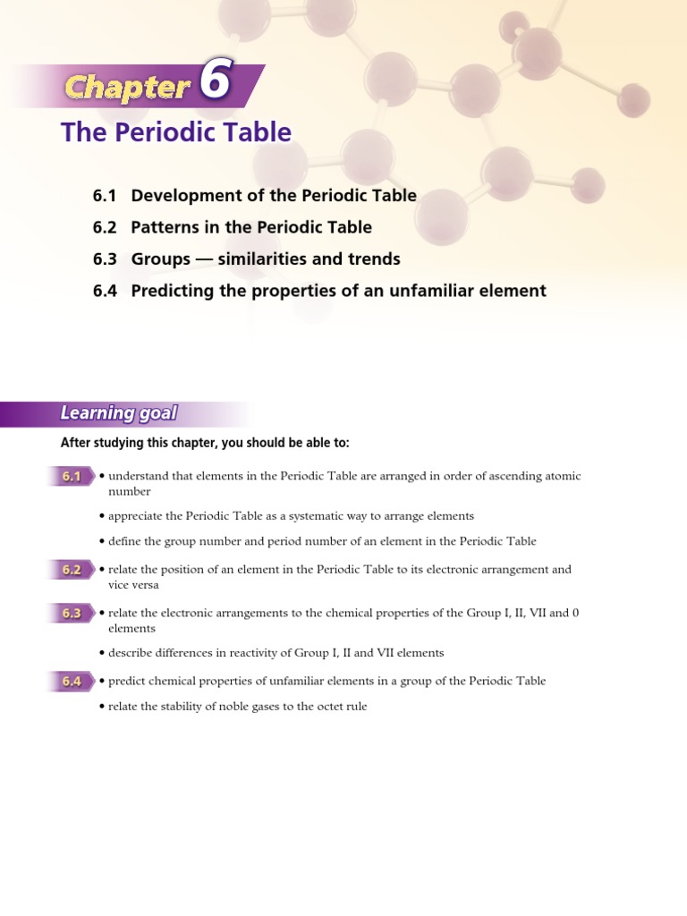 Chem 6 (2nd) PDF | PDF | Periodic Table | Chemical Elements